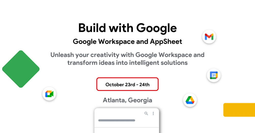 Build with Google: Google Workspace and AppSheet - Atlanta | BeMyApp Agency